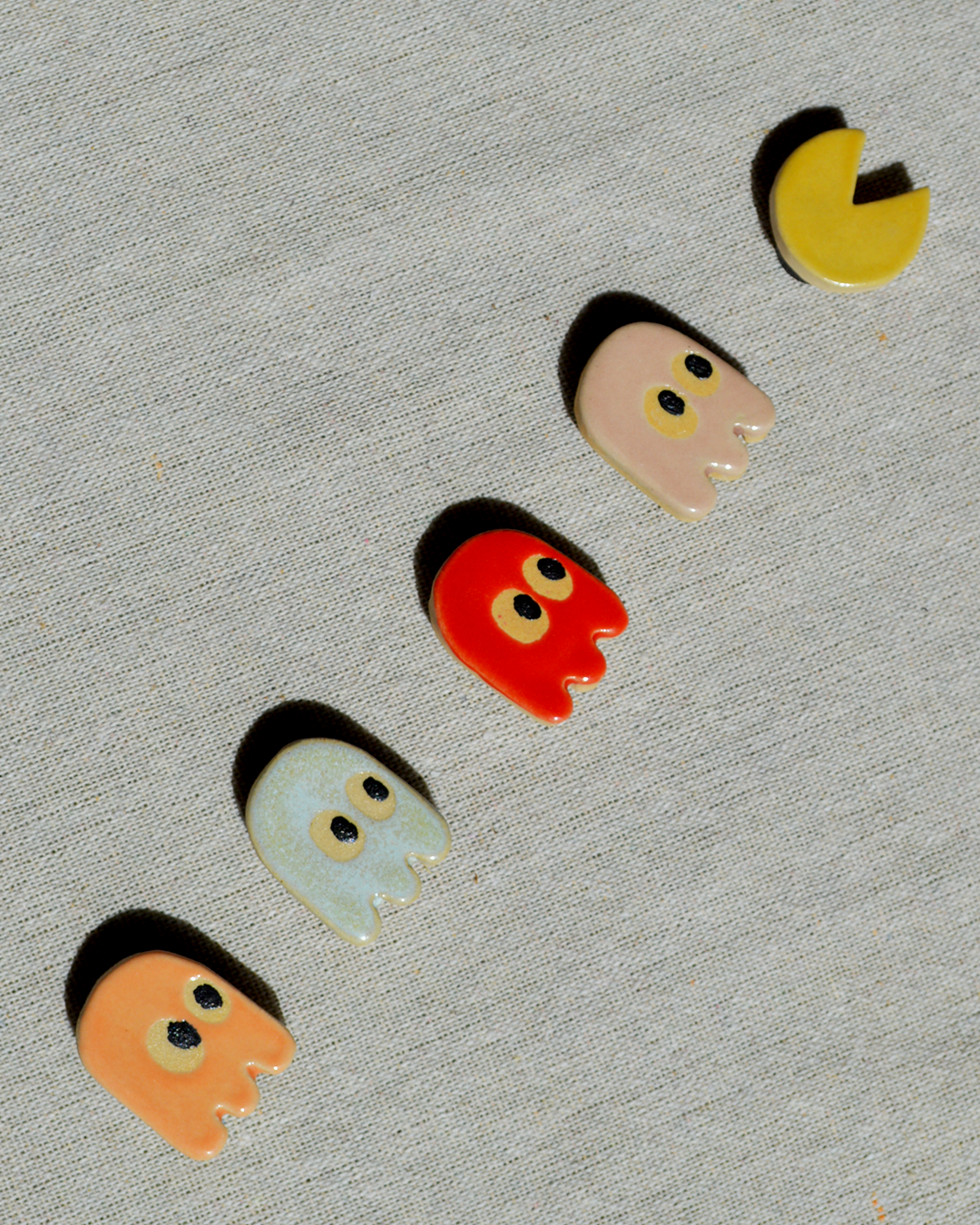 Pac-Man Magnet Set – Backyard Ceramics